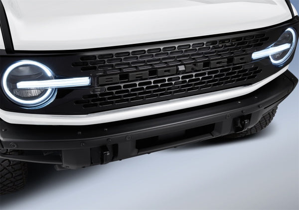 Ford Racing 2021+ Bronco Grille Lettering Overlay Kit - Black - Emnotek