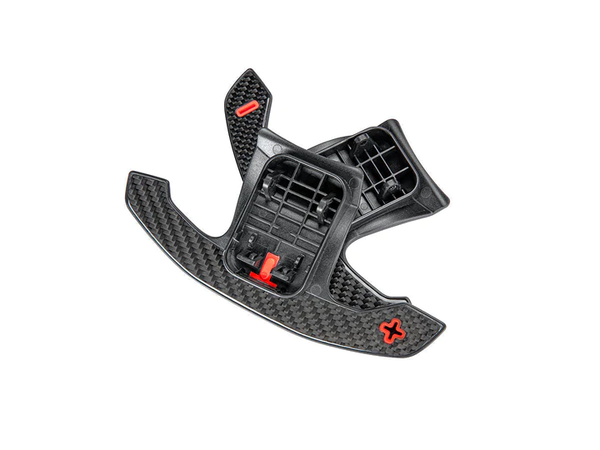 AutoTecknic Carbon Fiber Pole Position Shift Paddles (Red Indicators ...
