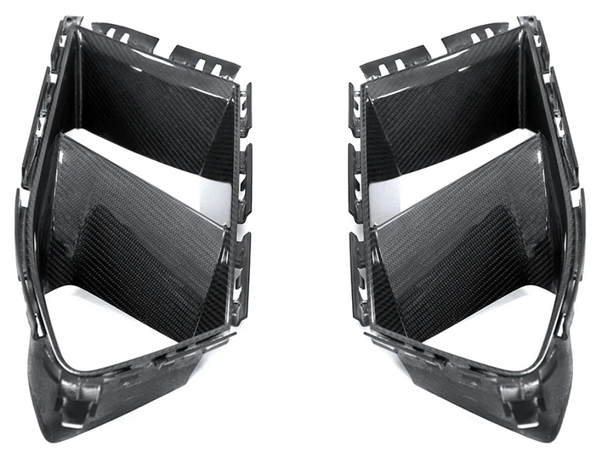 AutoTecknic Dry Carbon Fiber Lower Front Bumper Vent Set BMW G80 M3 G8 ...